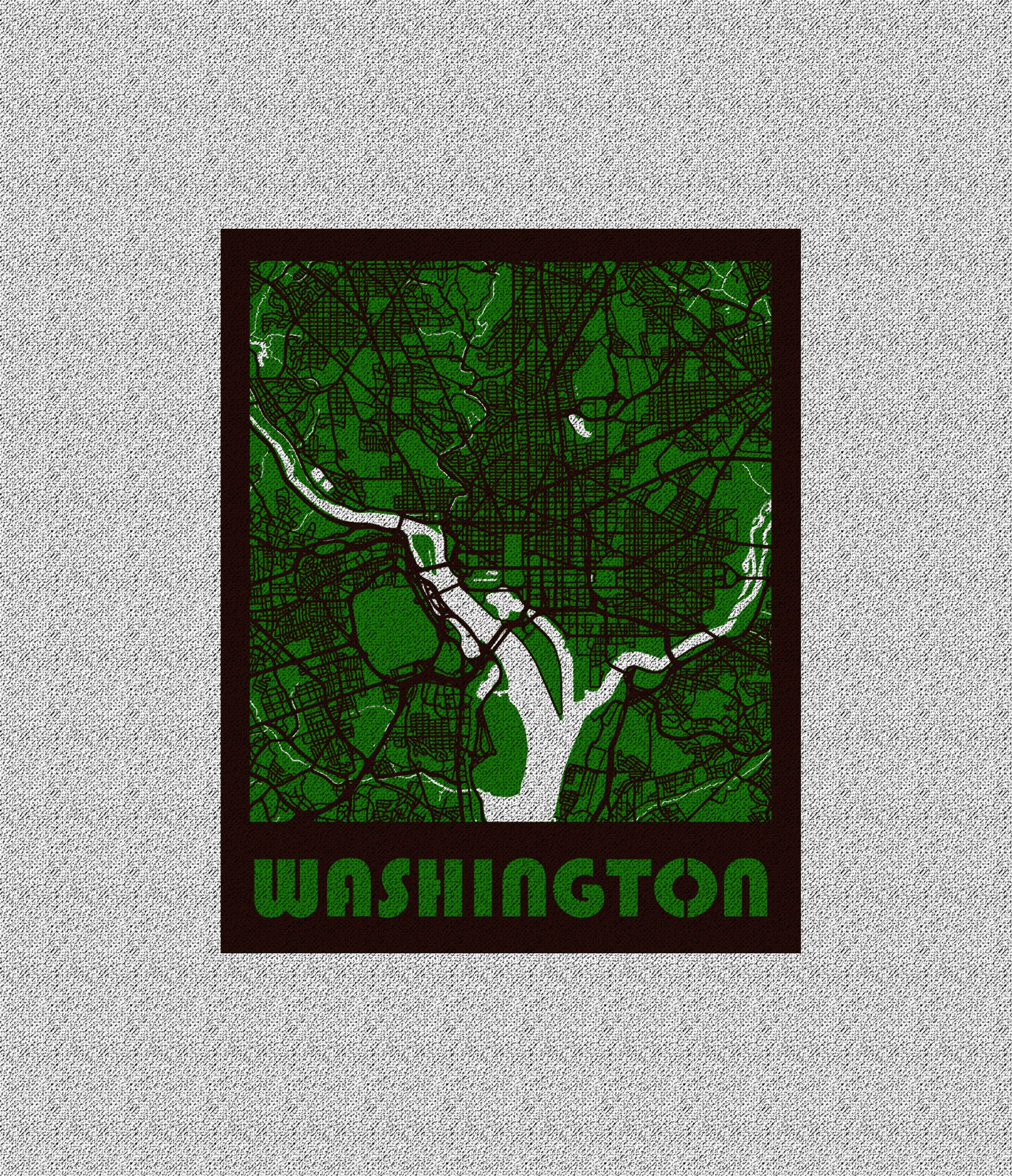 Washington DC Land and Roads Map File for Laser Cut Instant Download ...