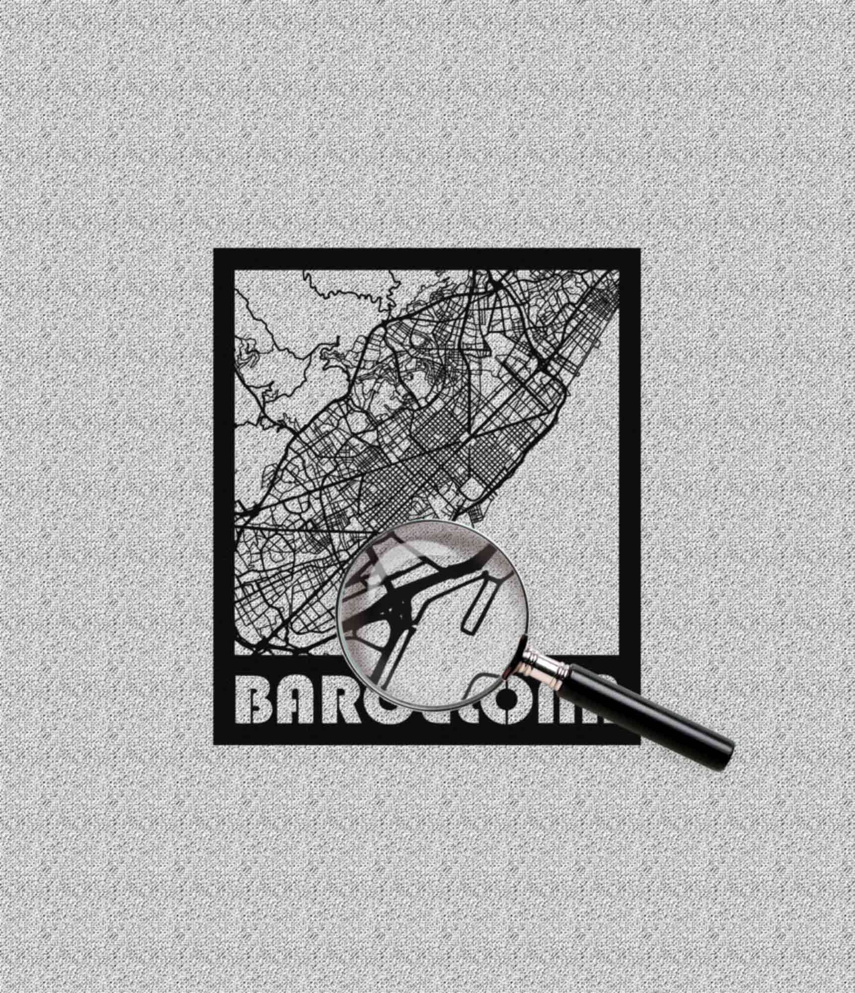 Barcelona, Spain File for Laser Cut Instant Download Svg Dxf Eps Crd ...