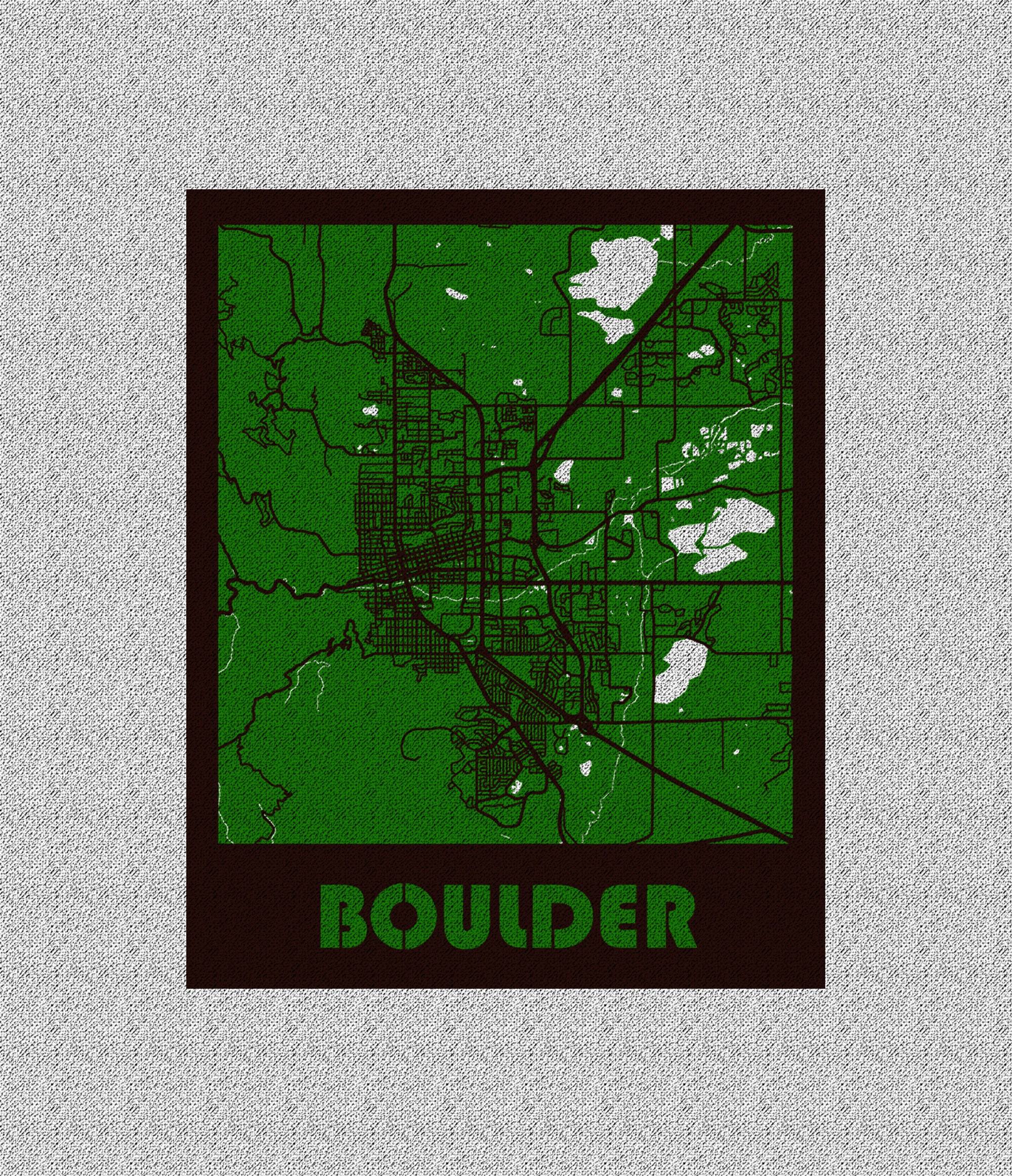Boulder, CO Land and Roads Map File for Laser Cut Instant Download Svg ...