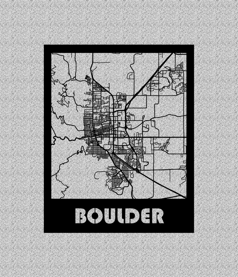 Boulder CO Land and Roads Map File for Laser Cut Instant - Etsy