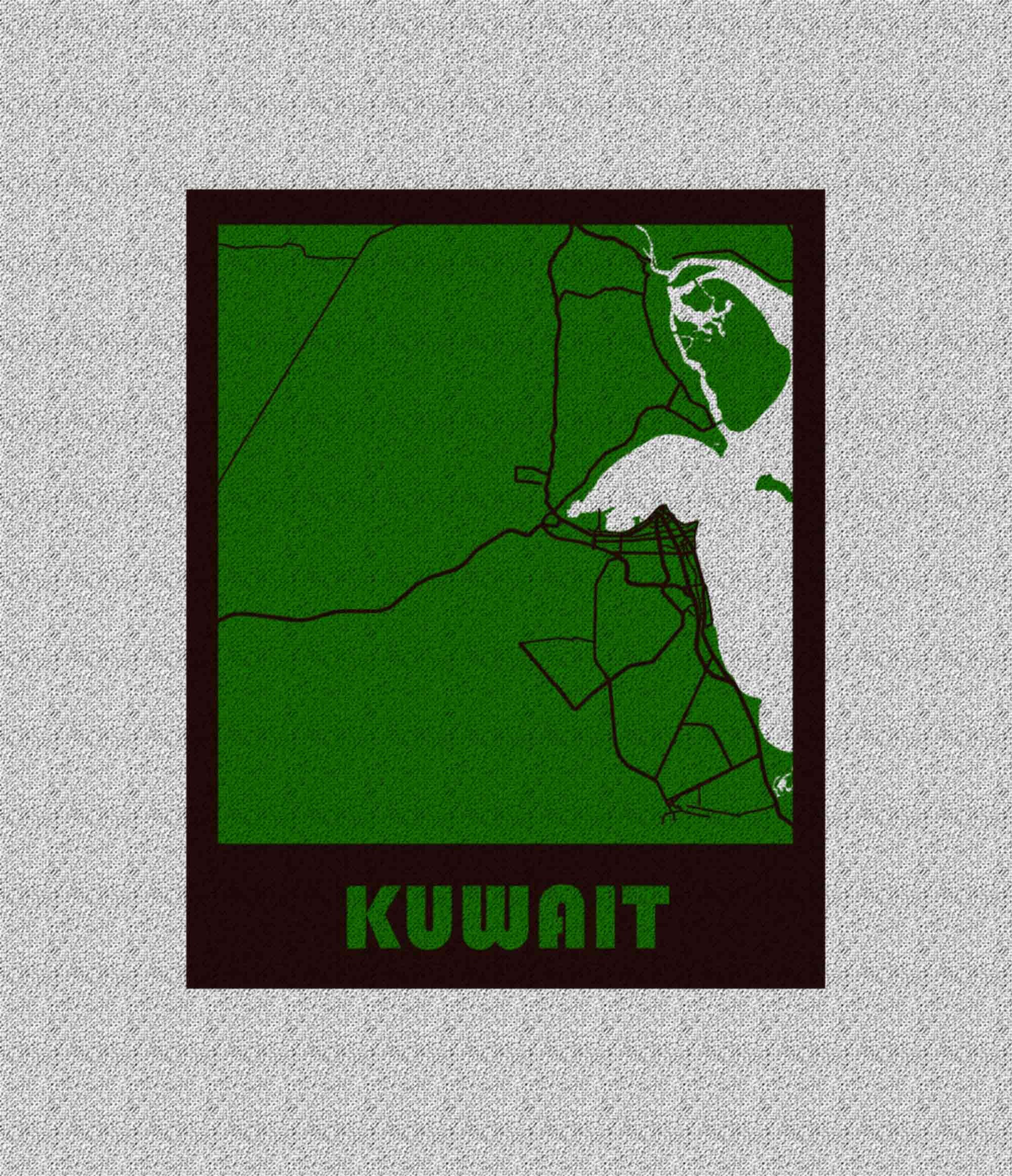 Kuwait Land and Roads Map File for Laser Cut Instant Download - Etsy
