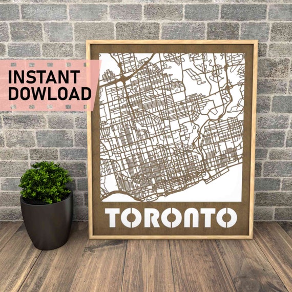 Toronto Canada File for Laser Cut Instant Download Svg Dxf Eps | Etsy