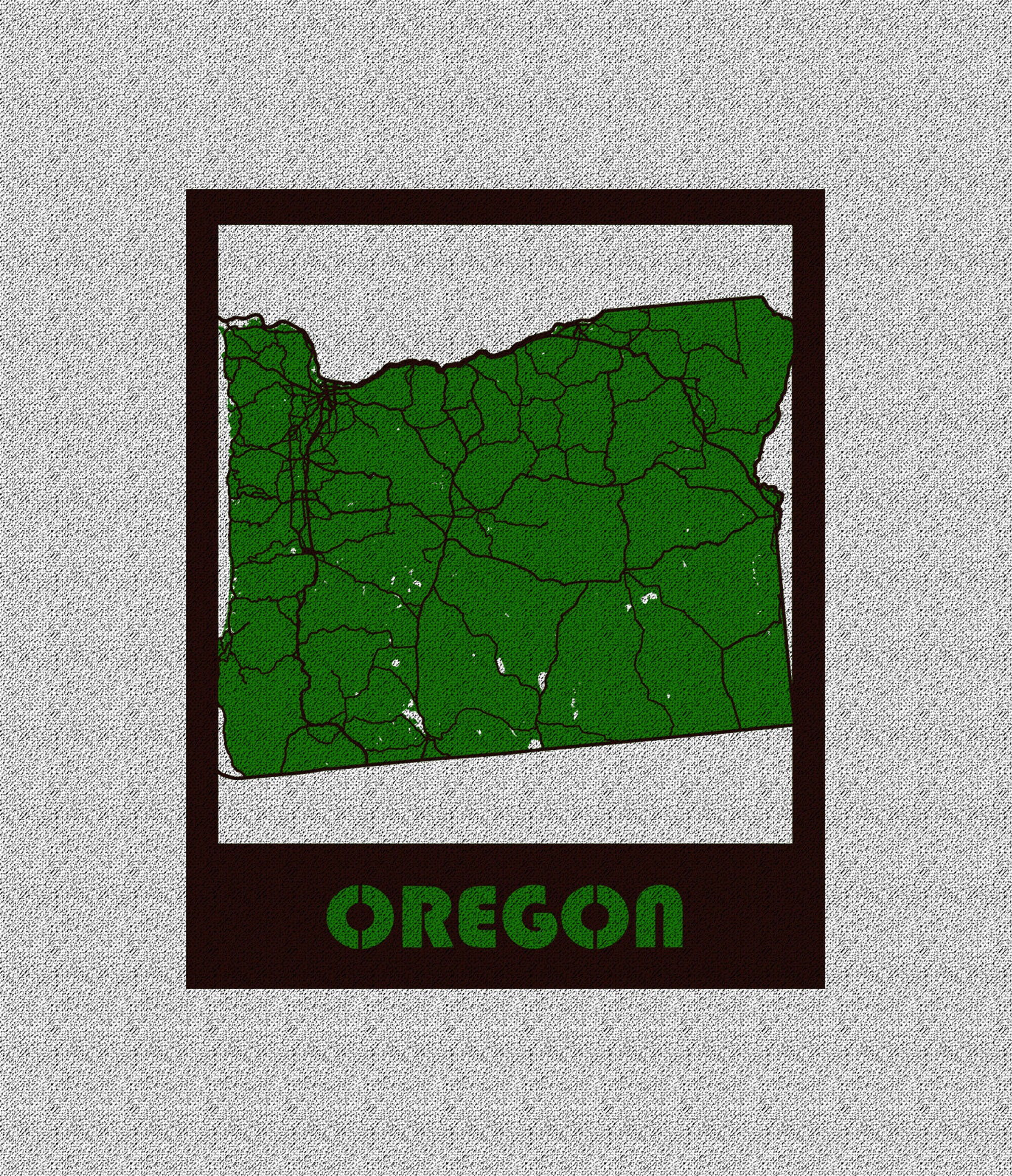 Oregon Land and Roads Map File for Laser Cut Instant Download Svg Crd ...