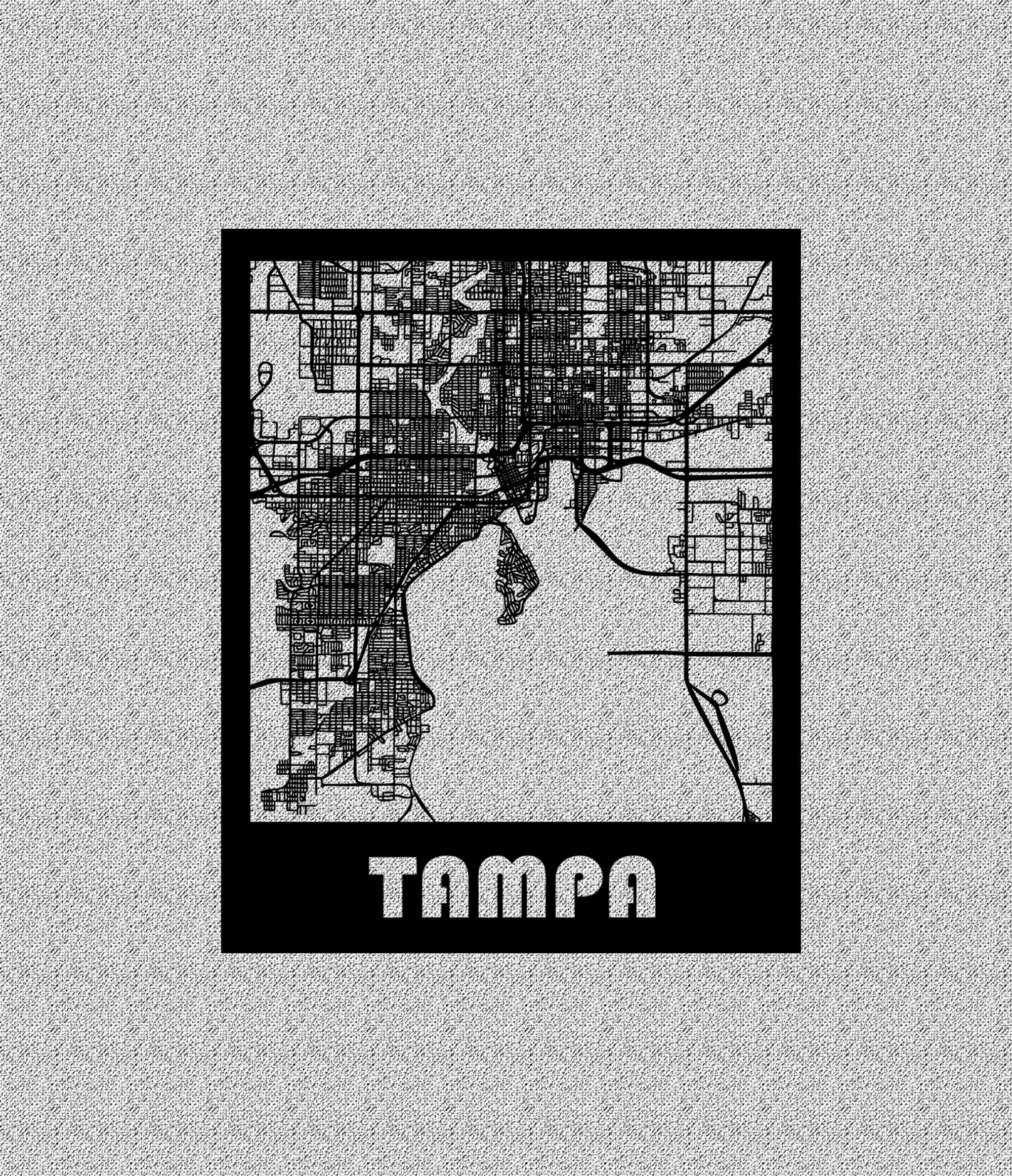 Tampa Land and Roads Map File for Laser Cut Instant Download Svg Crd ...