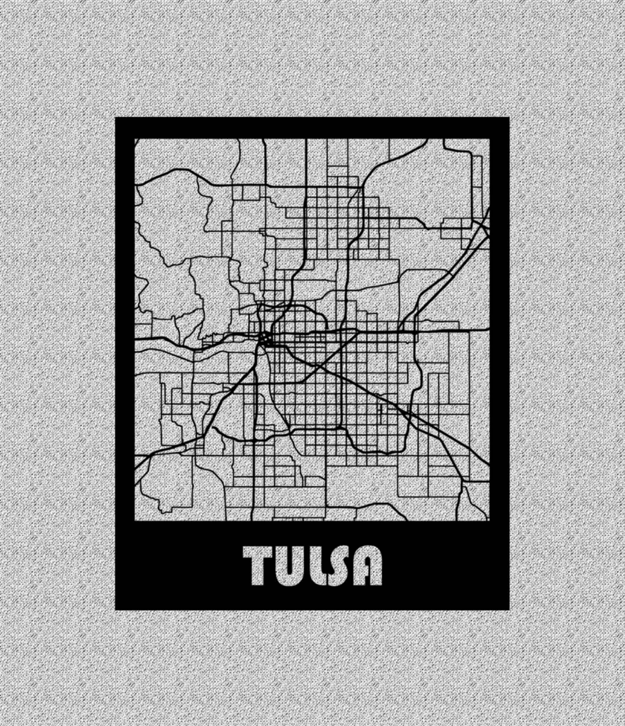 Tulsa Land and Roads Map File for Laser Cut Instant Download Svg Crd ...