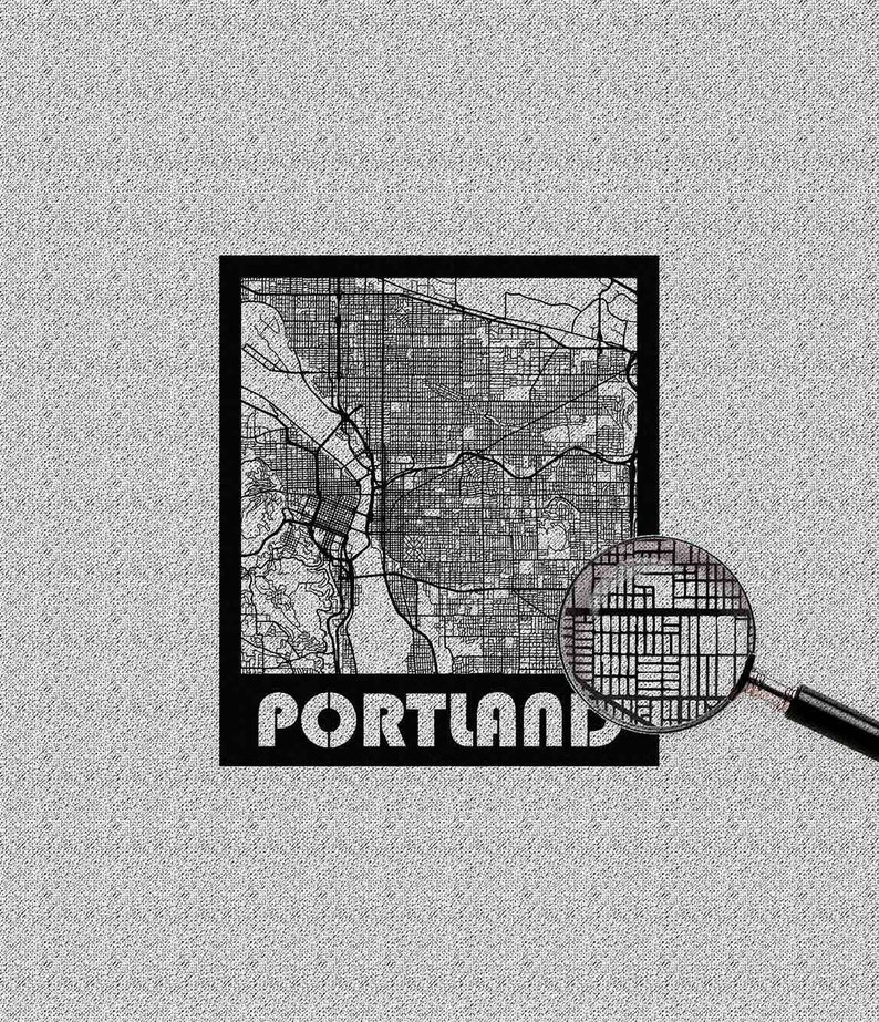 Portland, Oregon File for Laser Cut Instant Download Svg Dxf Eps Crd ...