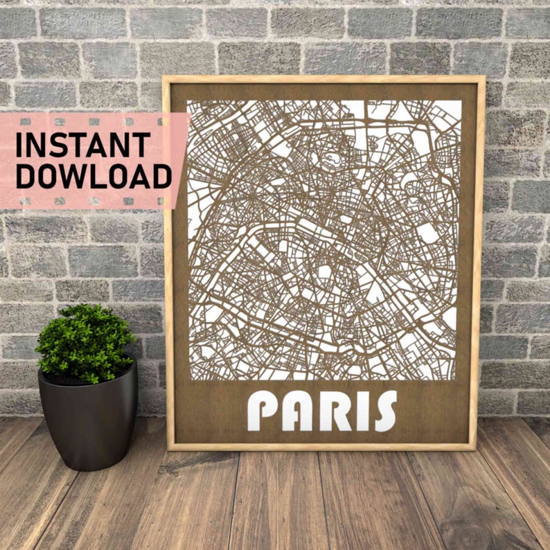 Paris France File for Laser Cut Instant Download Svg Dxf Eps Crd Vector ...