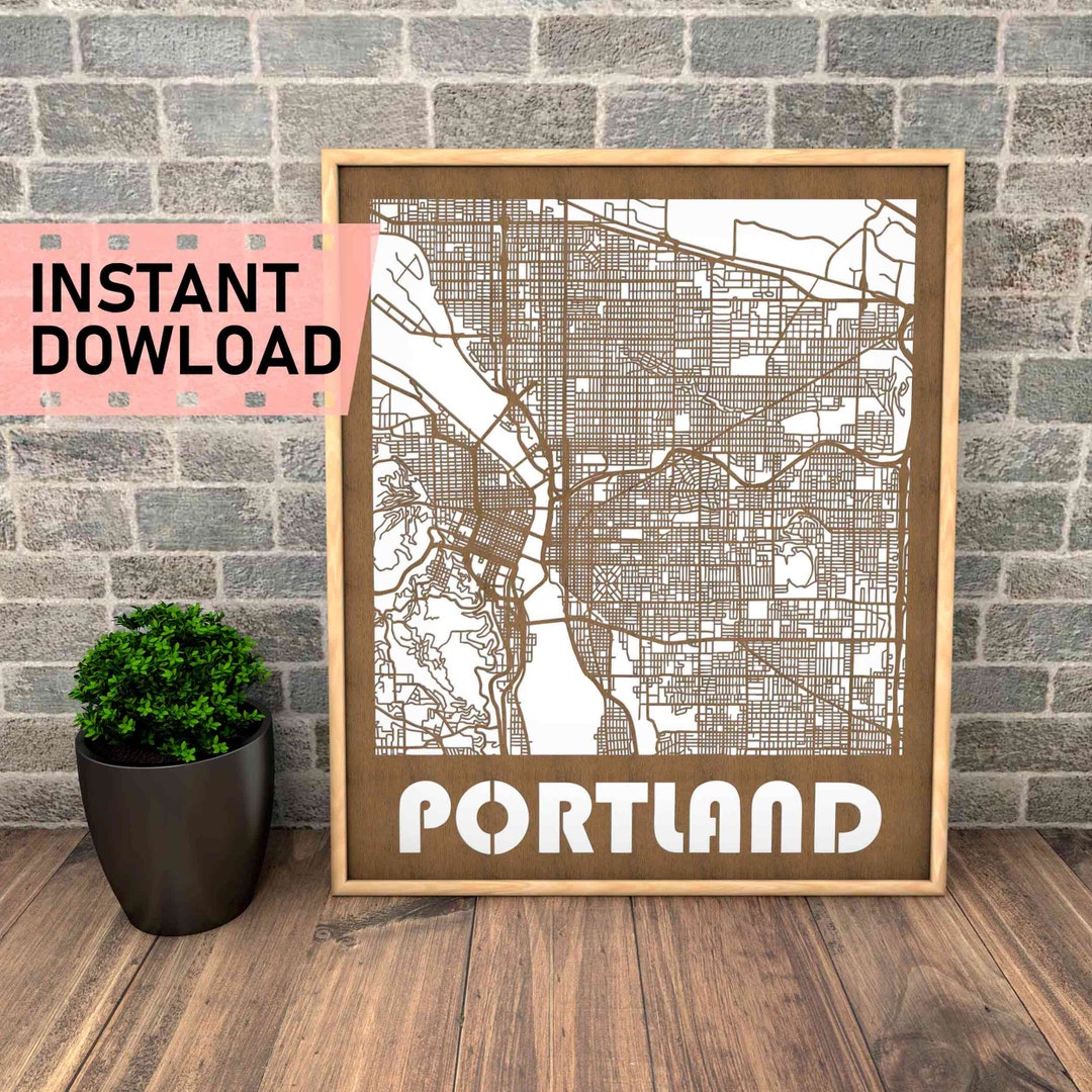 Portland, Oregon File for Laser Cut Instant Download Svg Dxf Eps Crd ...