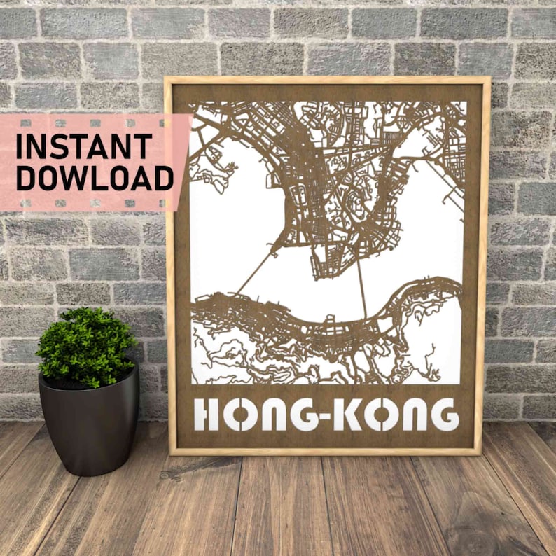 Hong - Kong File for Laser Cut Instant Download Svg Dxf Eps Crd Vector ...