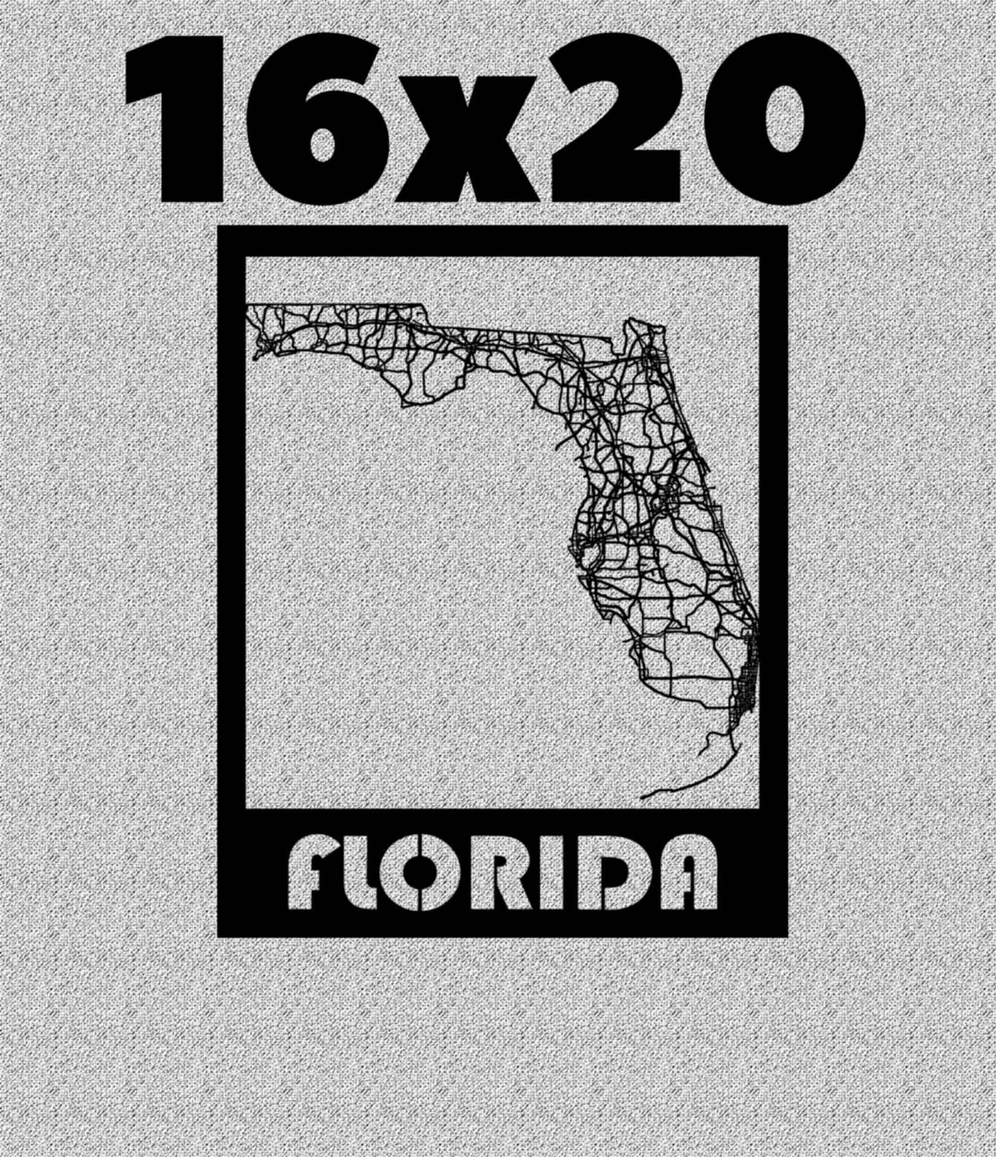 Florida Land and Roads Map File for Laser Cut Instant Download Svg Crd ...