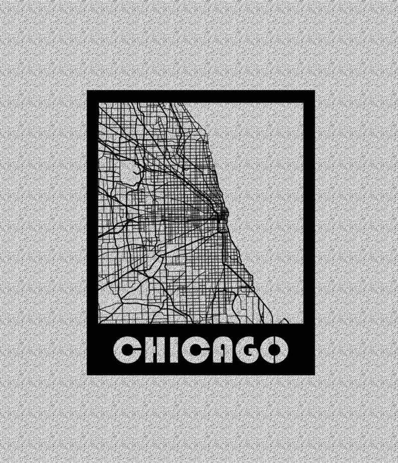 Chicago Land and Roads Map File for Laser Cut Instant Download Svg Crd ...