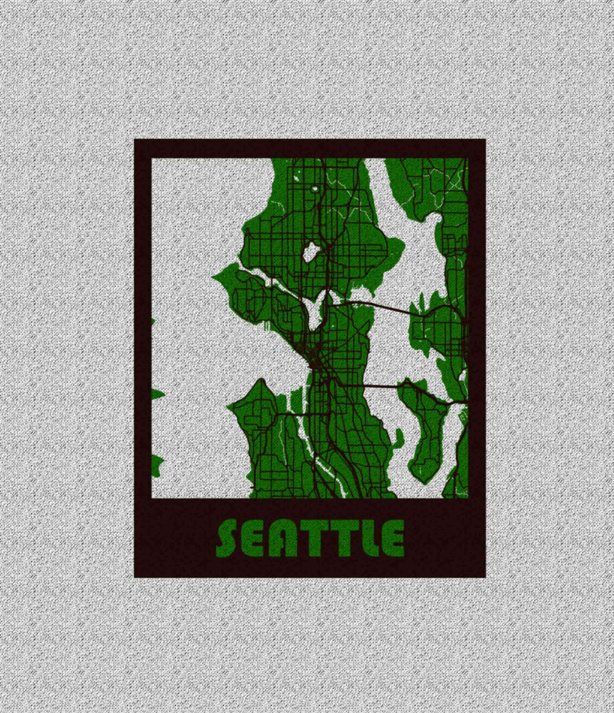 Seattle Land and Roads Map File for Laser Cut Instant Download Svg Crd ...