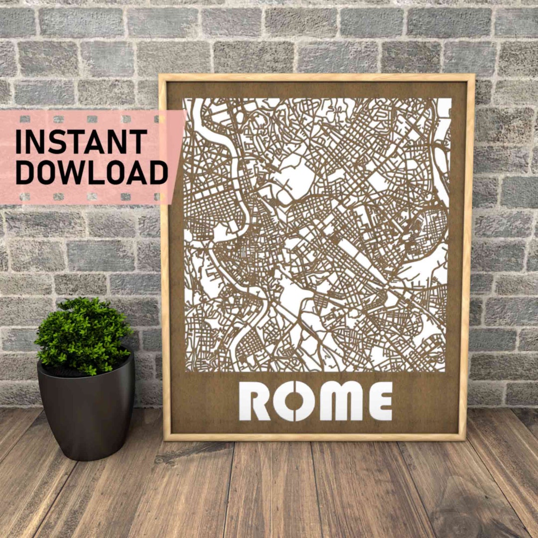 Rome Italy File for Laser Cut Instant Download Svg Dxf Eps Crd Vector ...