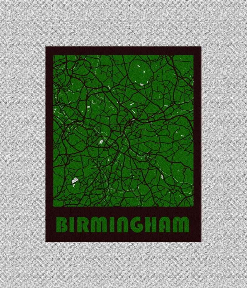 Birmingham Land and Roads Map File Laser Cut Instant Download - Etsy
