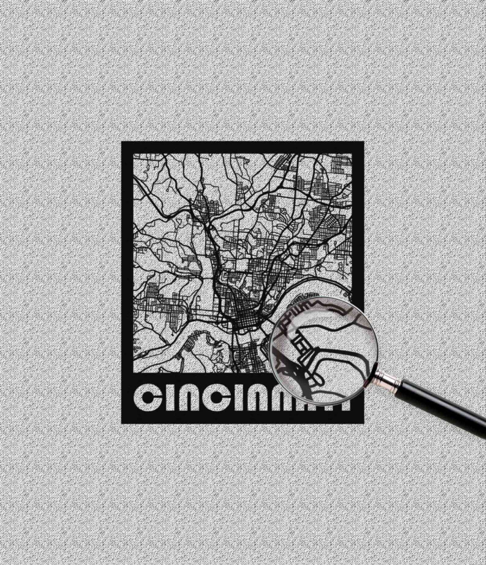 Cincinnati, Ohio File Laser Cut Instant Download Svg Dxf Eps Crd Vector ...