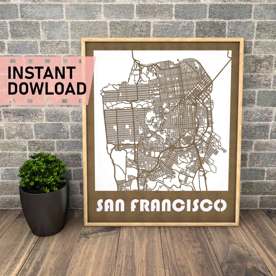 San Francisco California File for Laser Cut Instant Download Svg Dxf ...