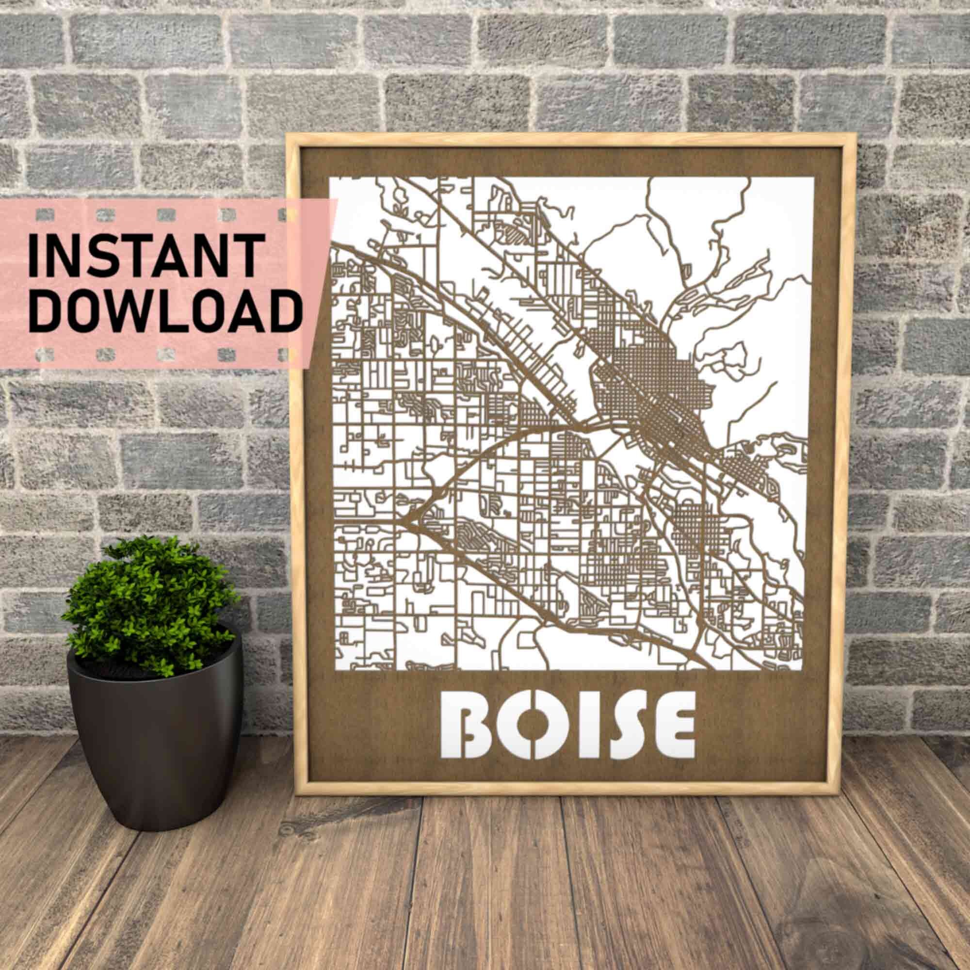 Boise, Idaho File for Laser Cut Instant Download Svg Dxf Eps Crd Vector ...