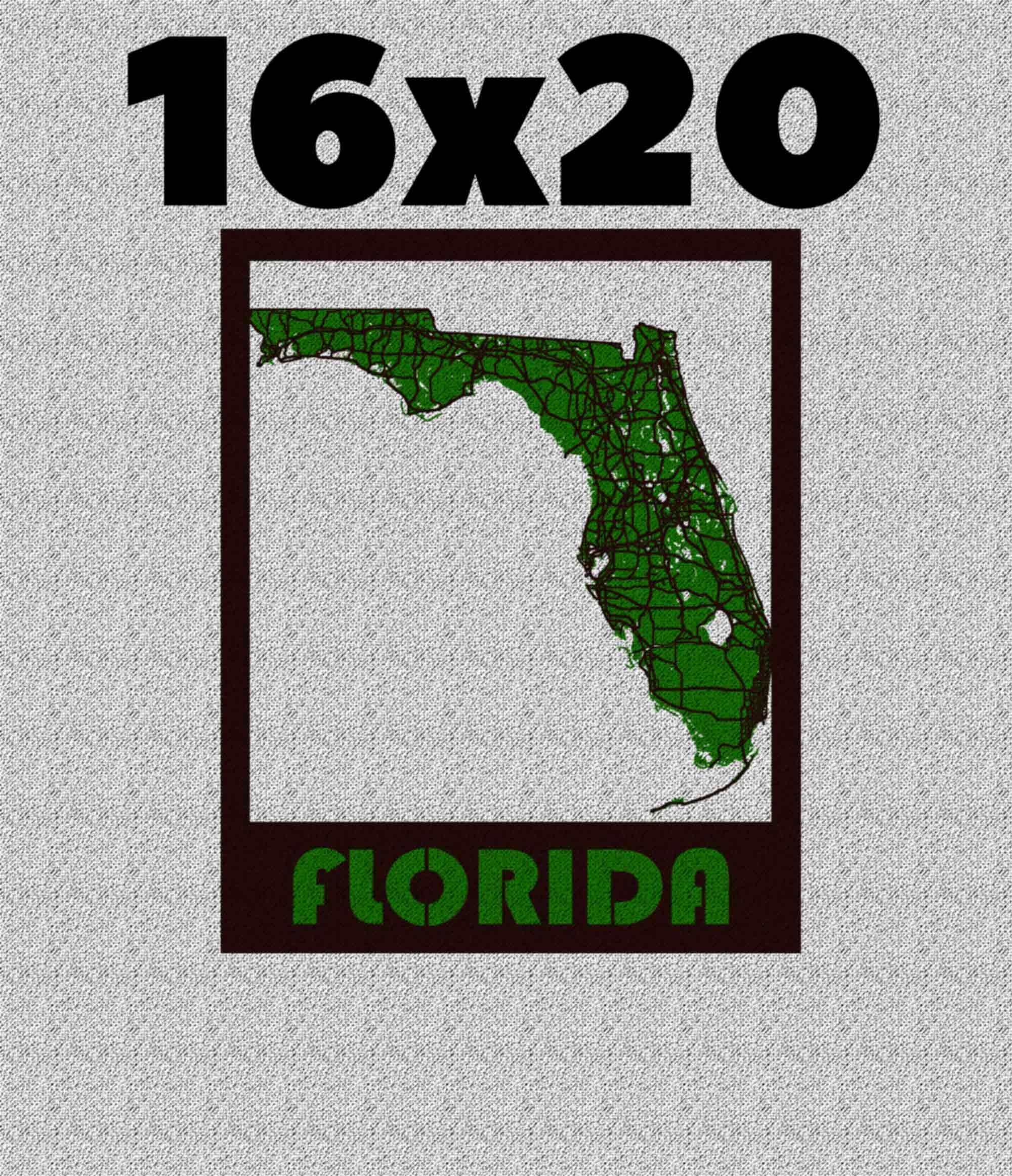 Florida Land and Roads Map File for Laser Cut Instant Download Svg Crd ...