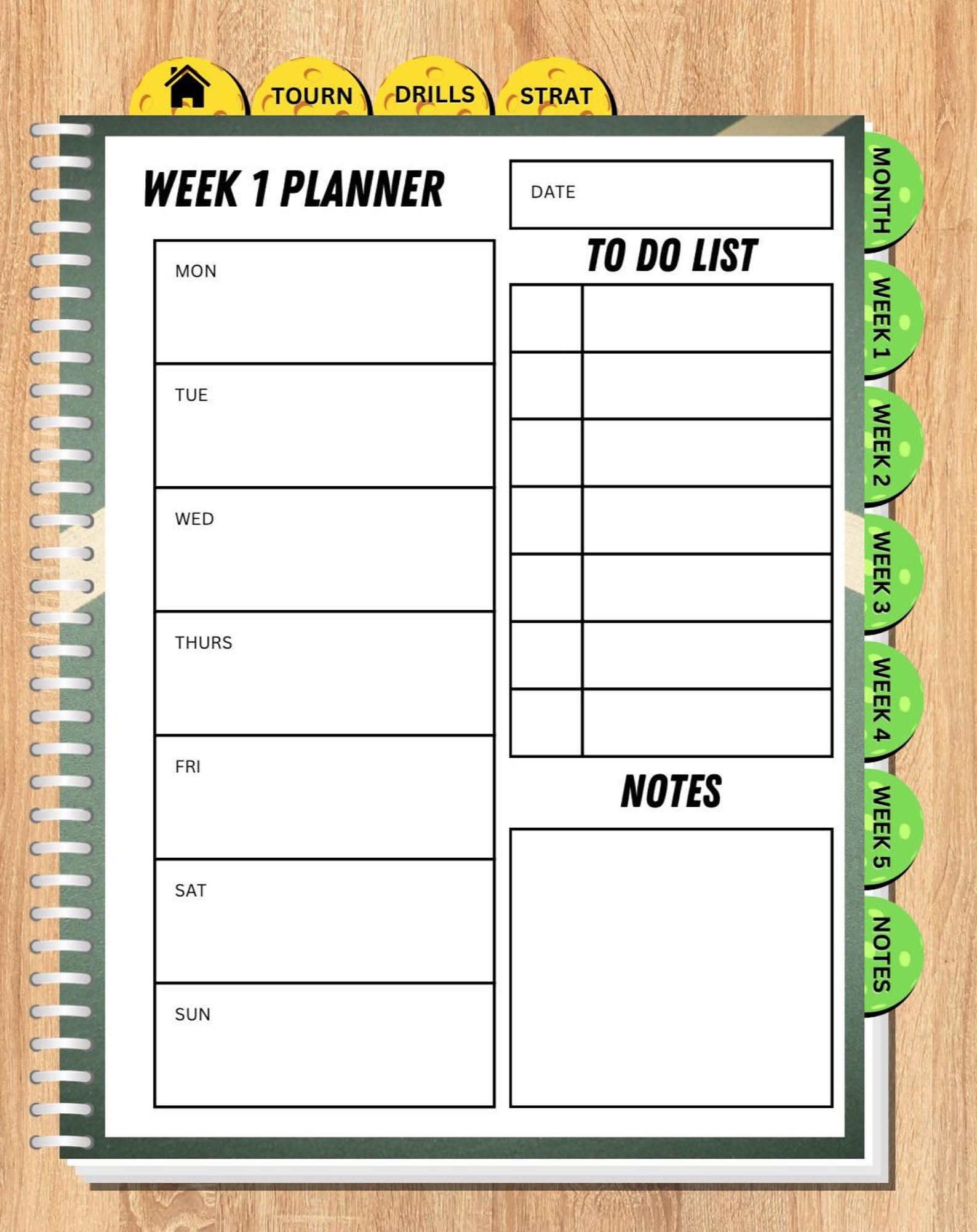 Pickleball Daily, Weekly and Monthly Digital Planner - Etsy