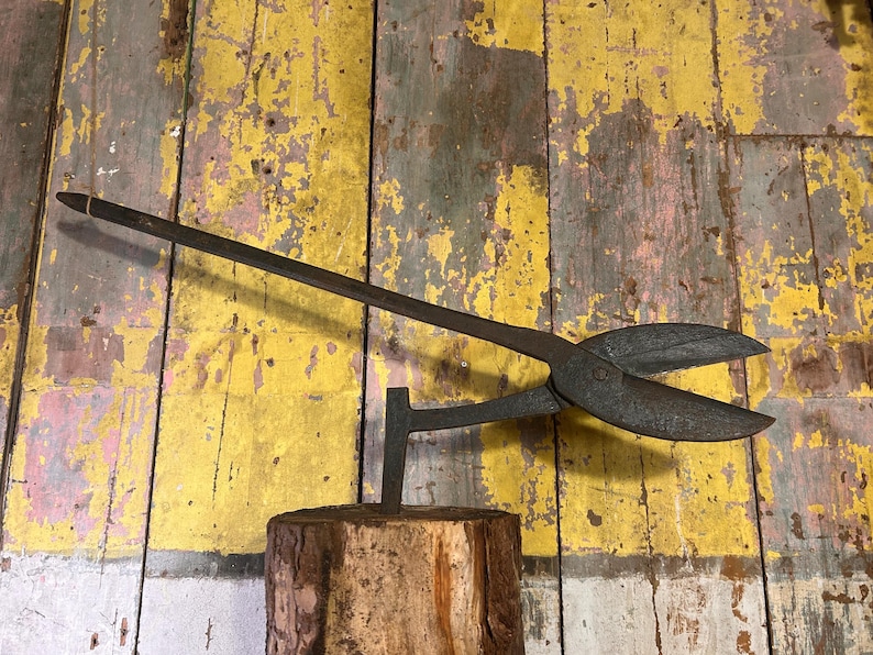 Huge 19th Century / BLACKSMITH BENCH SHEARS / Anvil Snips Hand Forged ...