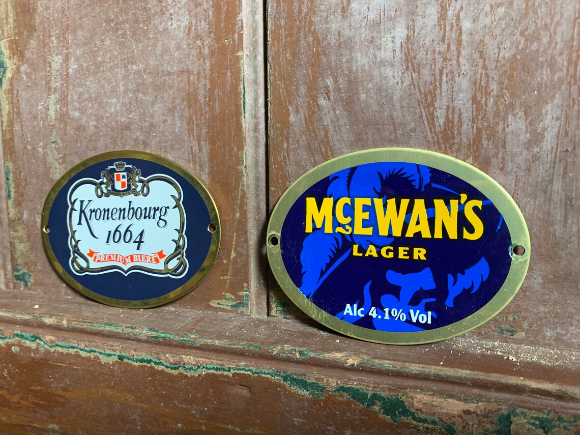 Collection of Seven / BEER PUMP LABELS / Home Bar Decor Decal ...