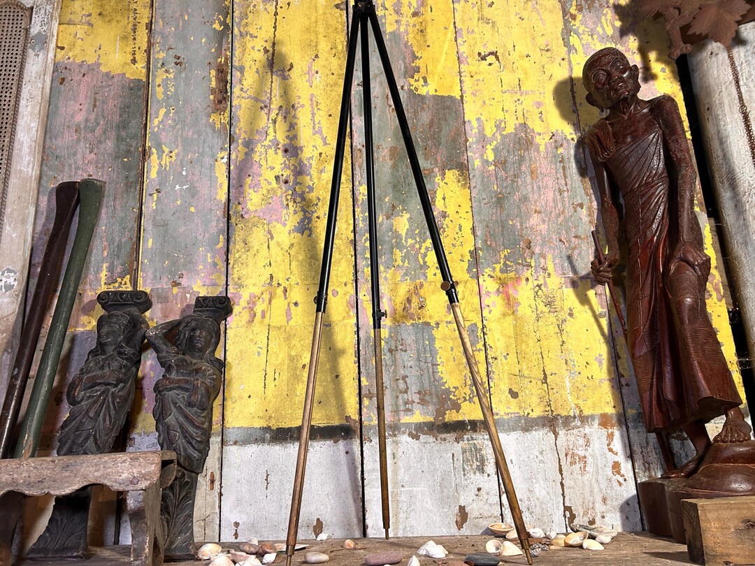 Vintage Camera Tripod / 1930s QUALITY TRIPOD / Brass Wood Vintage ...