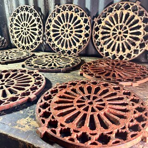 Decorative Architectural Victorian Cast Iron X9 / AIR VENT GRILLE / Old ...