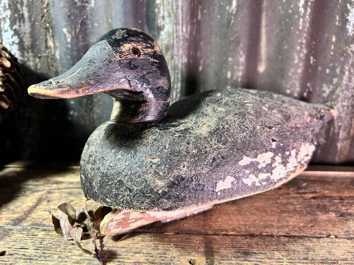 Life Size Wooden 1920s / HUNTING DUCK DECOY / Original Paint Working ...