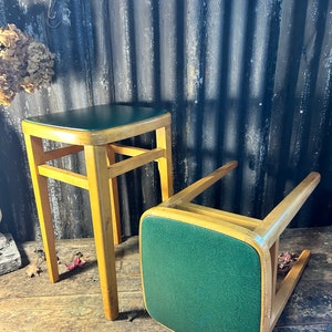 Original 1950s Matching Pair / MCM KITCHEN STOOLS / Mid Century Modern ...