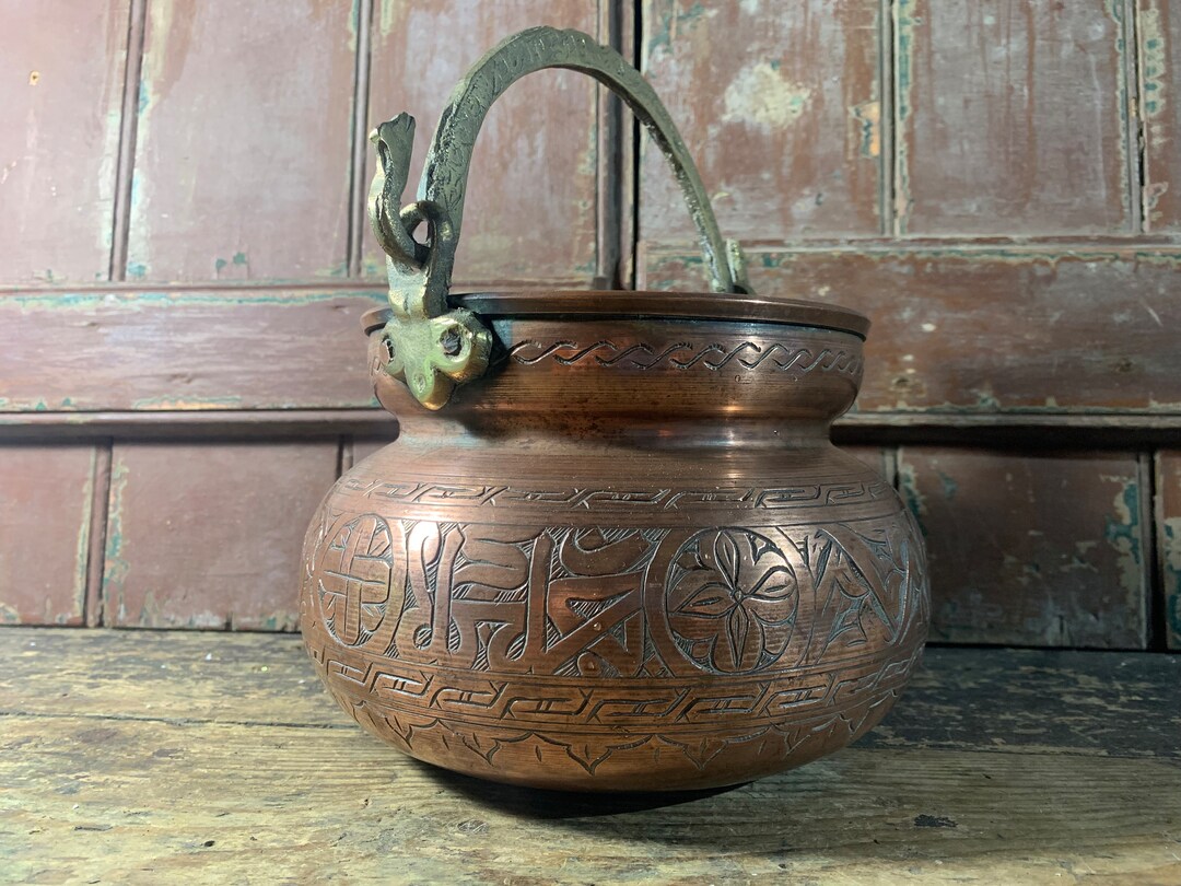 Late 19th Century / COPPER CAULDRON PLANTER / Rustic Country House ...