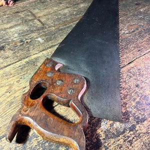 Vintage Henry Disston / CARPENTERS RIP SAW / Carpentry Woodworking ...