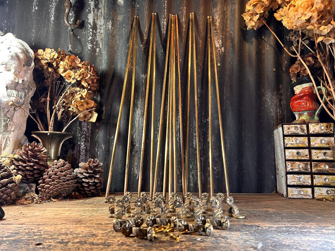Rare Find 19th Century / STAIR ROD SET / Complete Set of 13 Stair Rods ...
