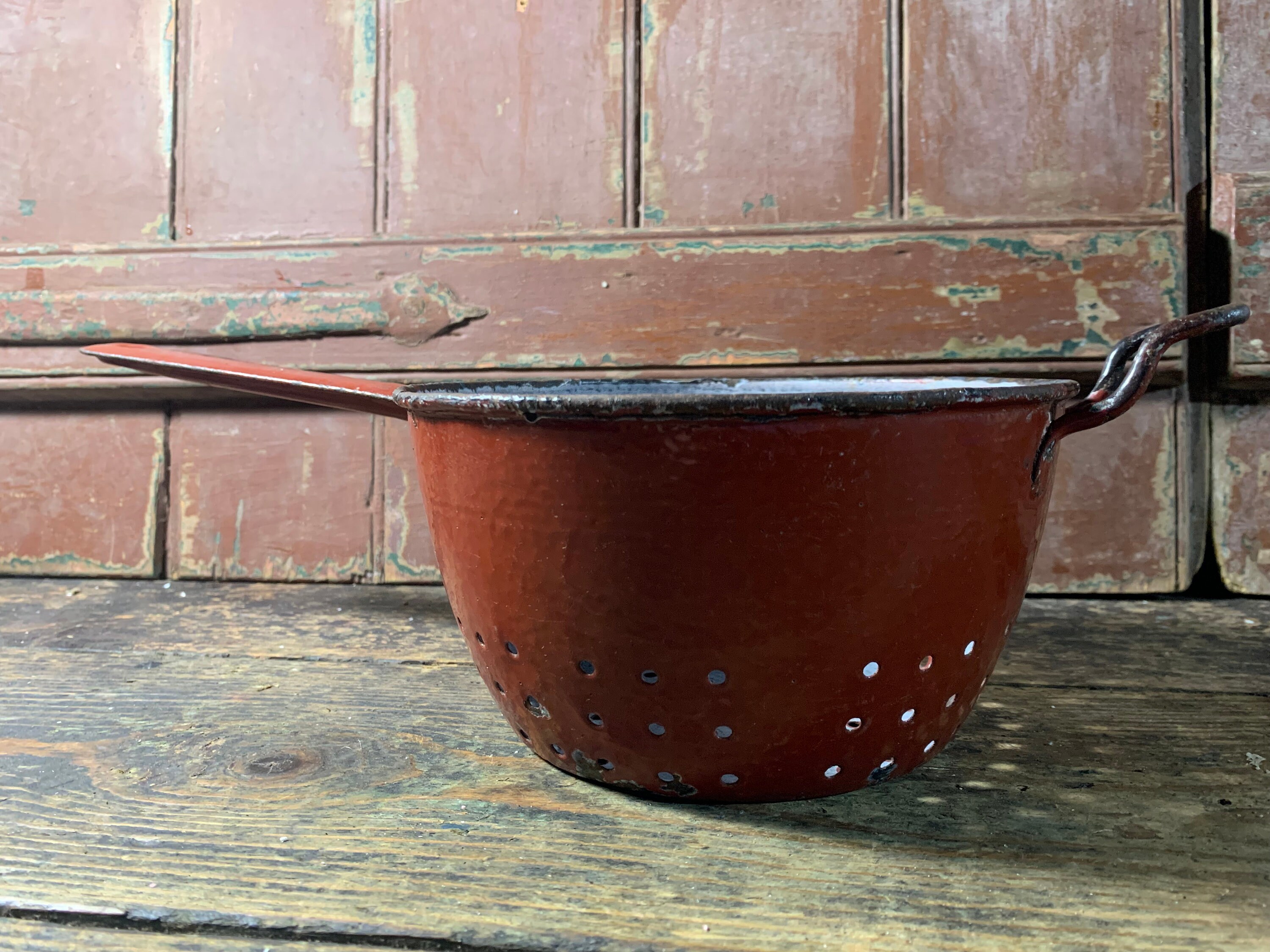 Vintage French 1950s / ENAMEL STRAINER COLANDER / Vintage Enamelware ...