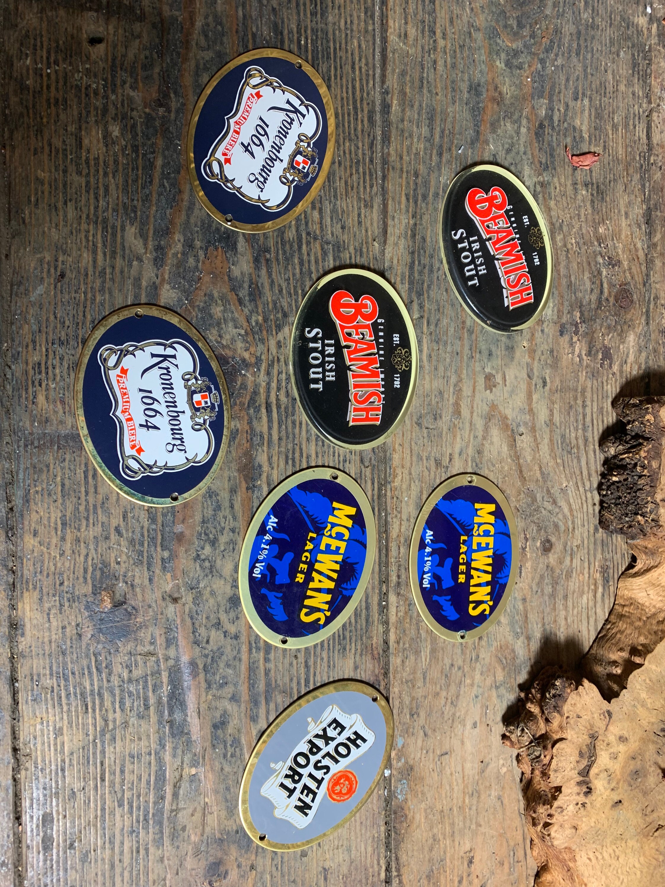 Collection of Seven / BEER PUMP LABELS / Home Bar Decor Decal ...