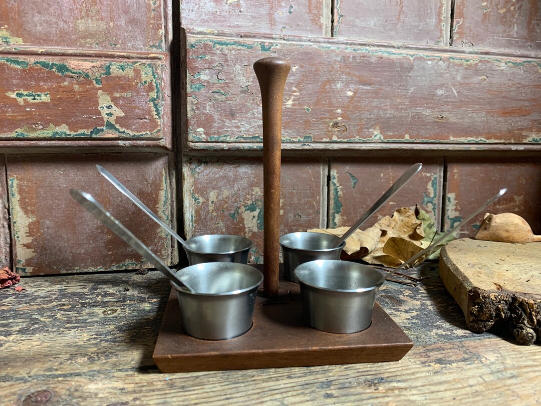 Vintage 1970s / DANISH CONDIMENT SET / Scandi Dinner Party Mid Century ...
