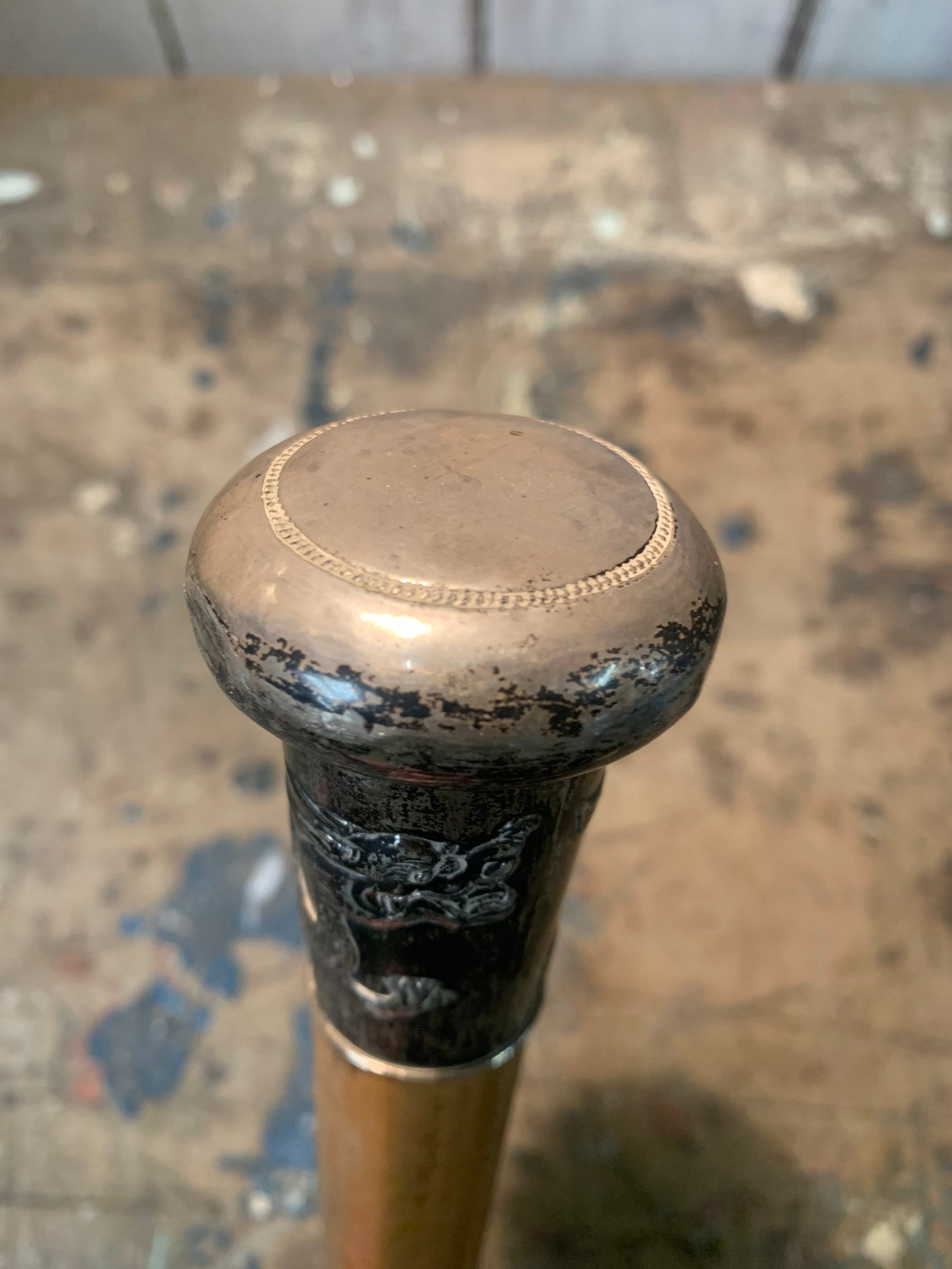 Gentlemen’s Chinese Walking Stick / ANTIQUE MALACCA SILVER / Chinese ...