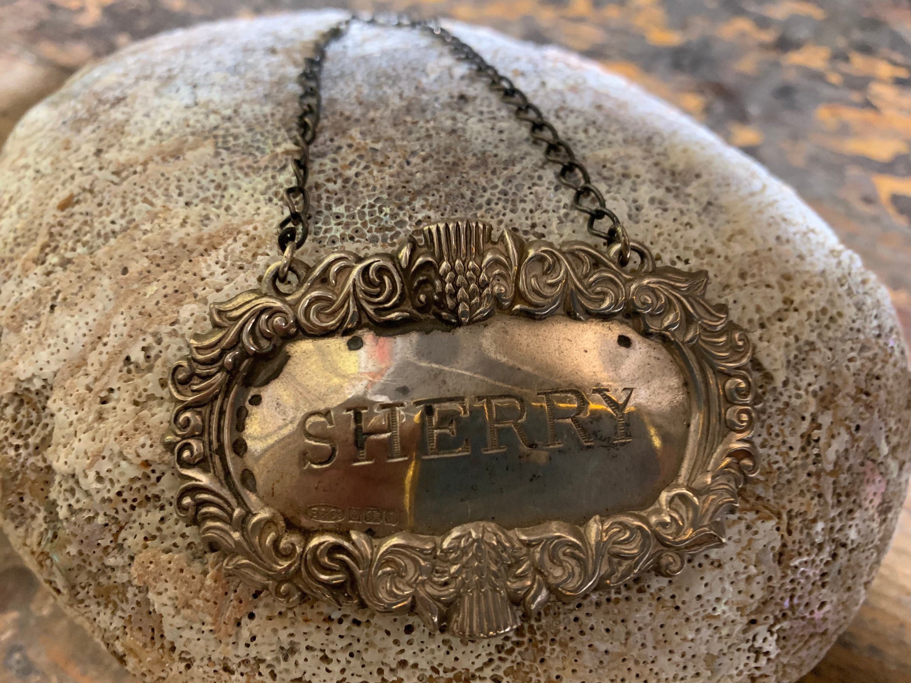Antique Silver Hallmarked / SHERRY DECANTER LABEL / Vintage - Etsy