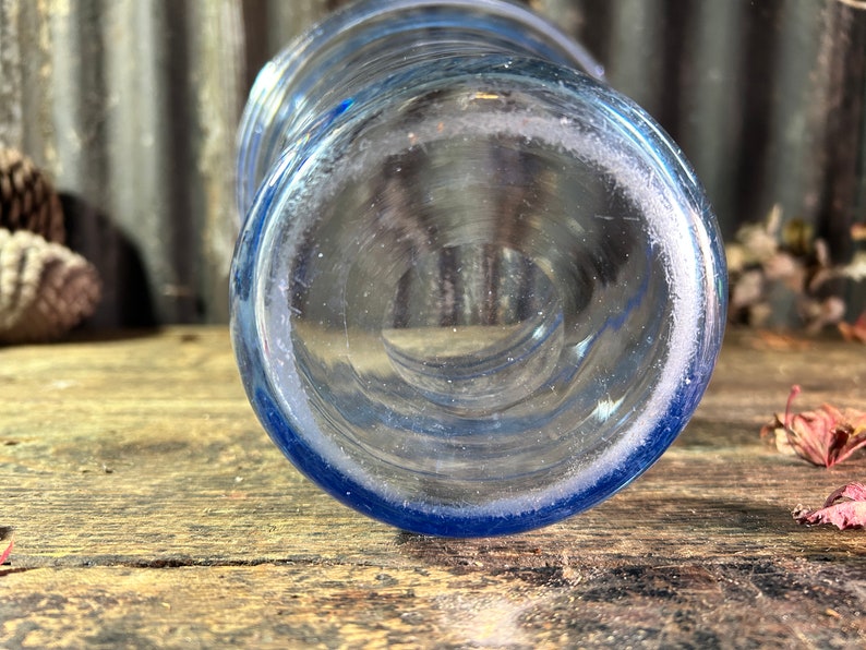Large Whitefriars C1940 Rare Blue Ribbon Trailed Flared / BARNABY ...