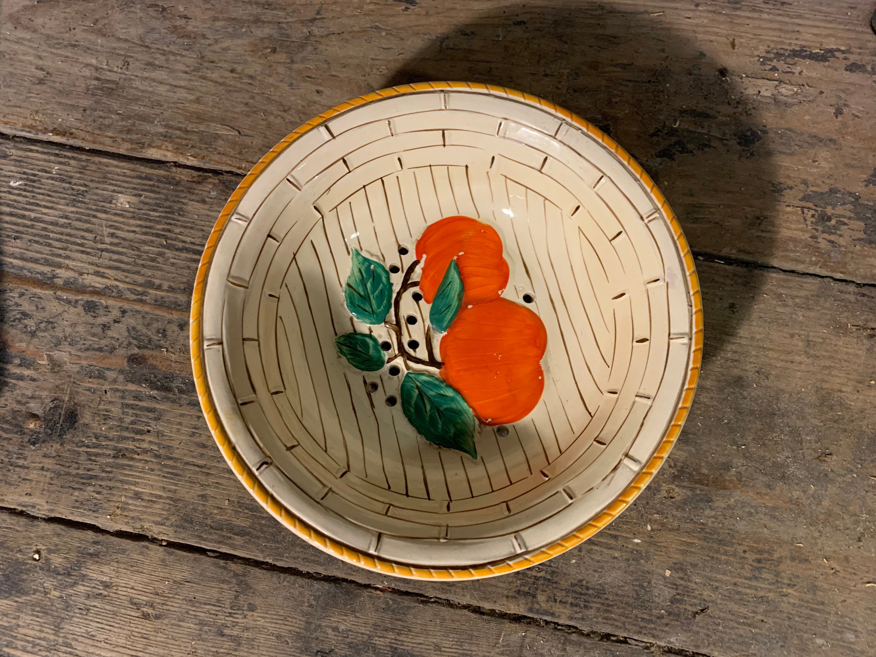 Clarence Ware / STRAINER / Antique Porcelain Strainer Plate Vintage ...