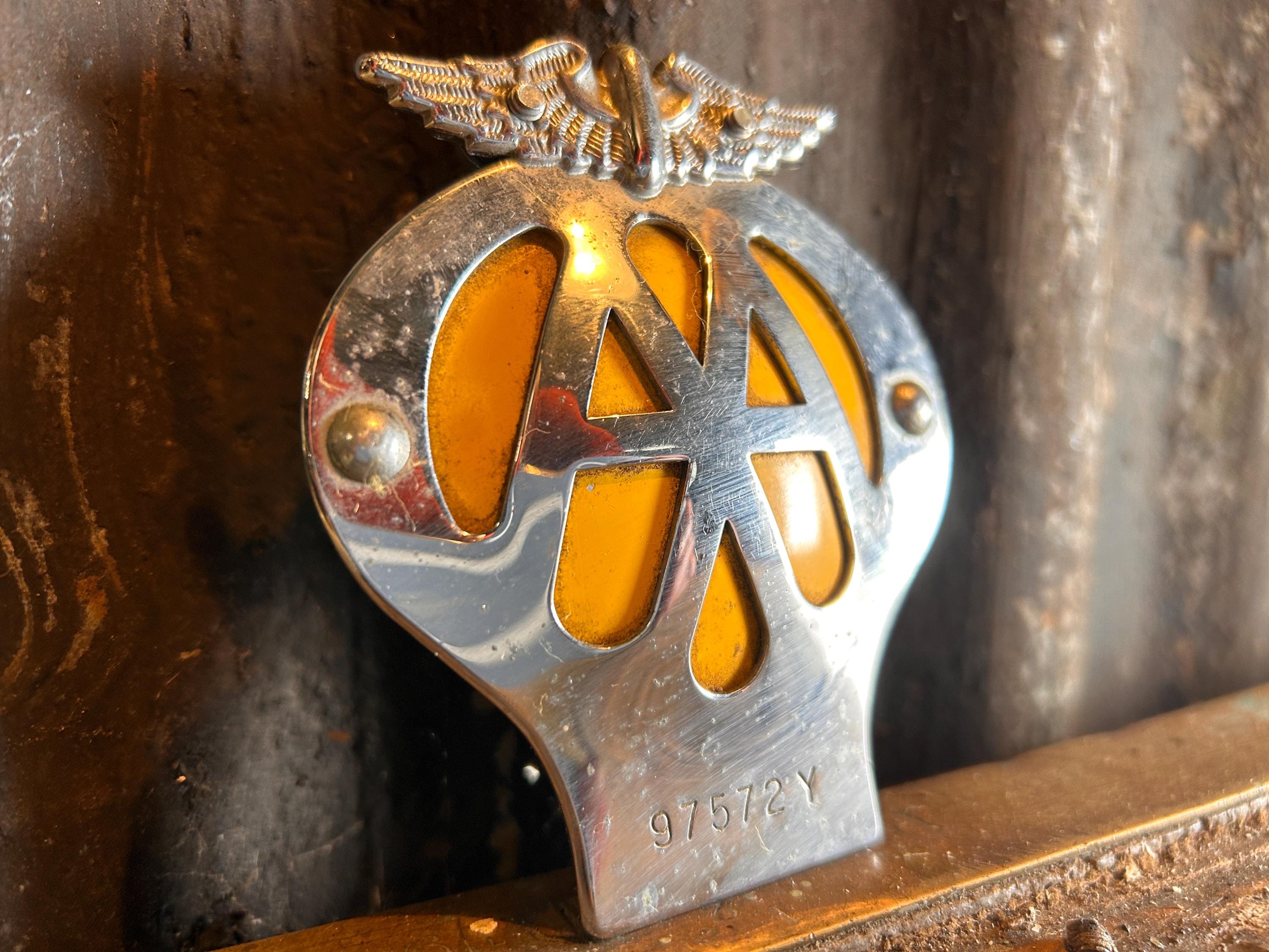 Vintage Automobile Association English / AA CAR BADGE / Grille Badge ...
