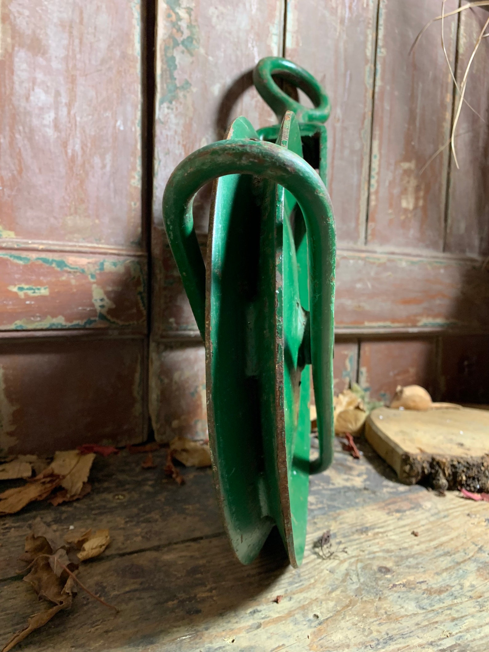 Large Vintage 1950s Original Paint / INDUSTRIAL PULLEY HOIST / | Etsy