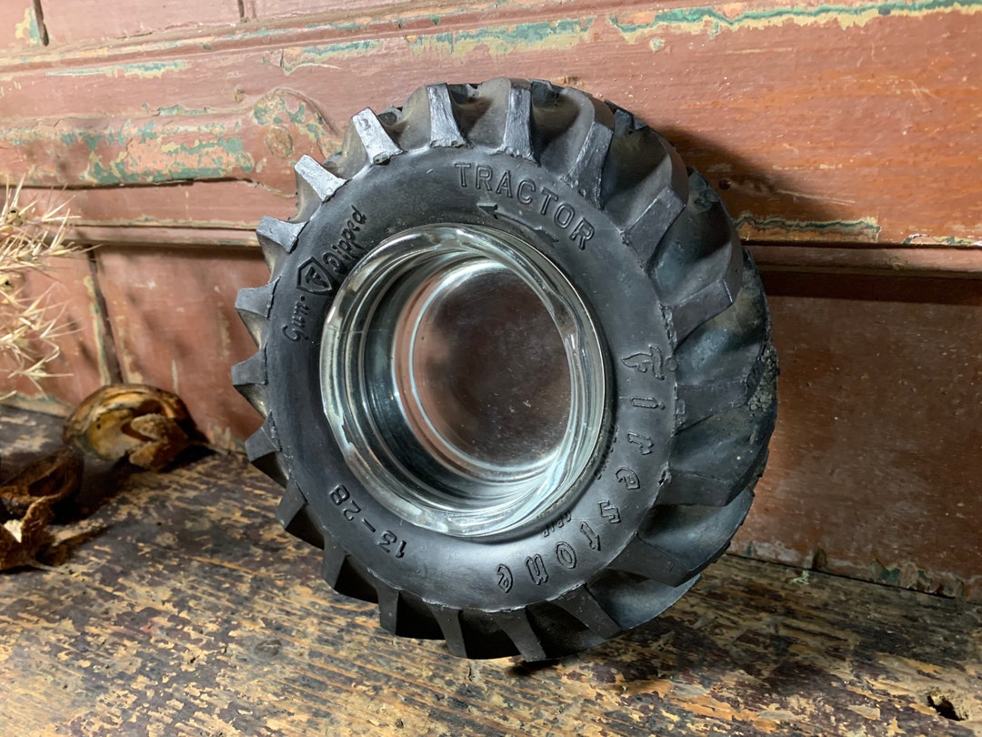 Vintage Ashtray / FIRESTONE TRACTOR / Tire Tyre Ashtray Advertising ...