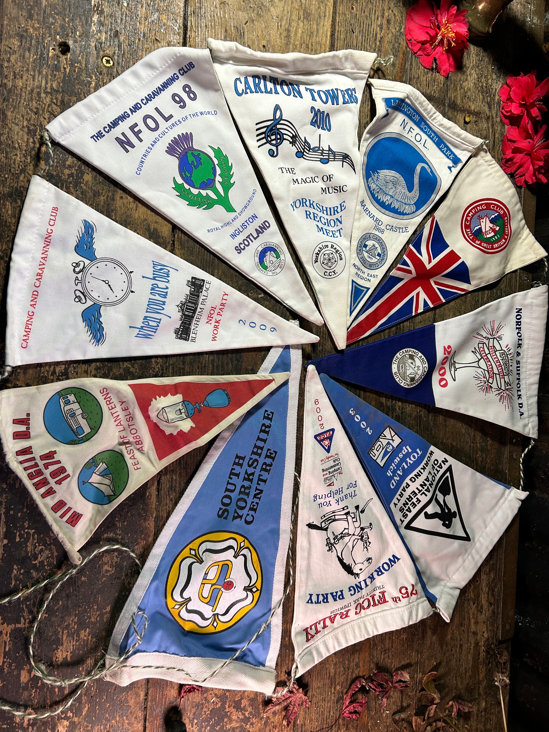 Vintage Bunting X 10 / CAMPING AND CARAVAN / Pennants Flag Bunting ...
