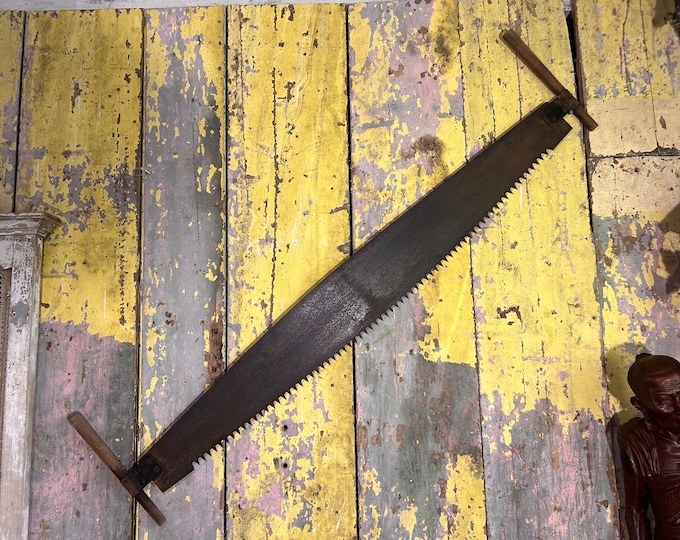 1920s Original Large / CROSSCUT PIT SAW / Lumberjack Tools Arborist ...