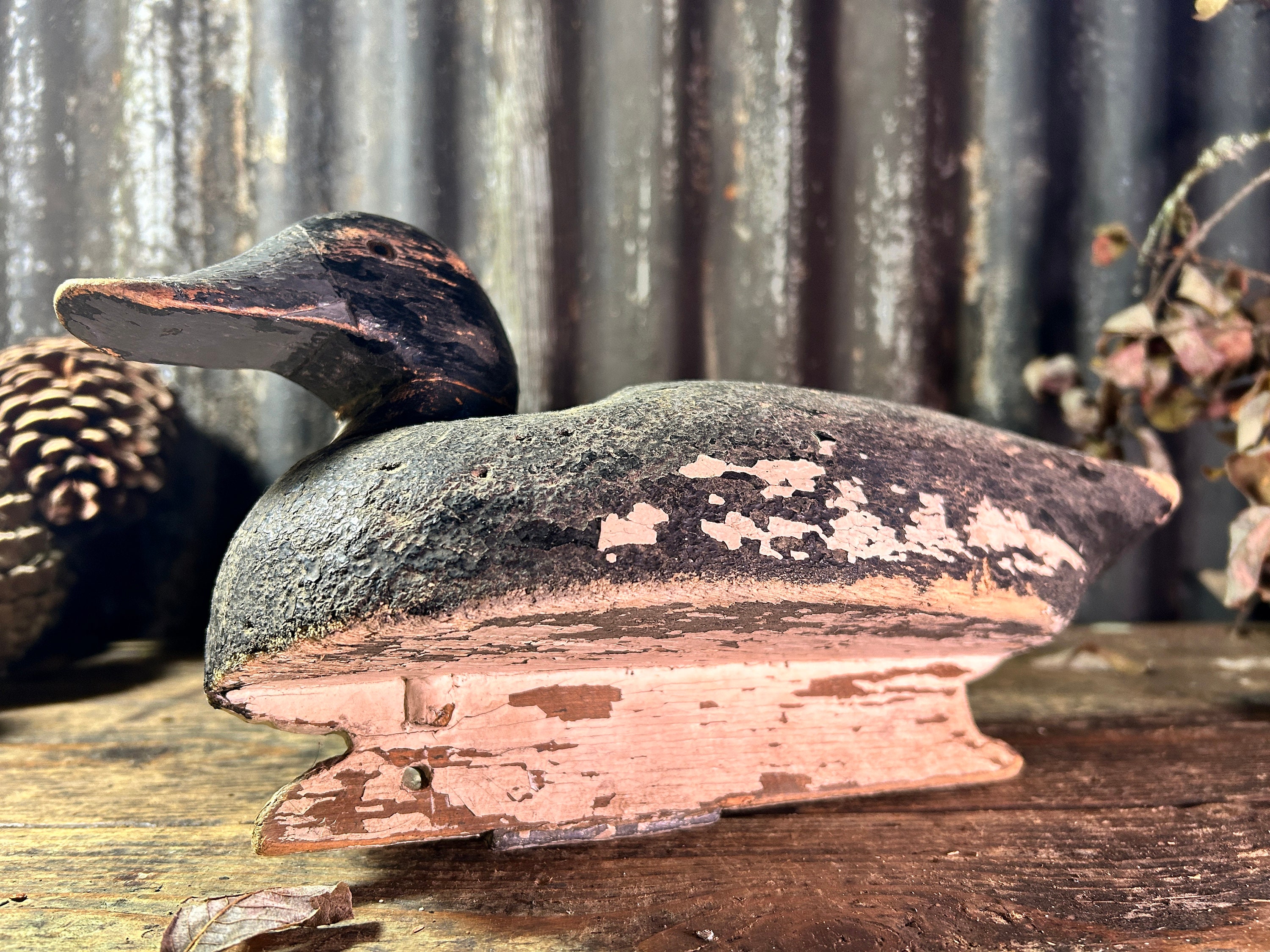 Life Size Wooden 1920s / HUNTING DUCK DECOY / Original Paint Working ...