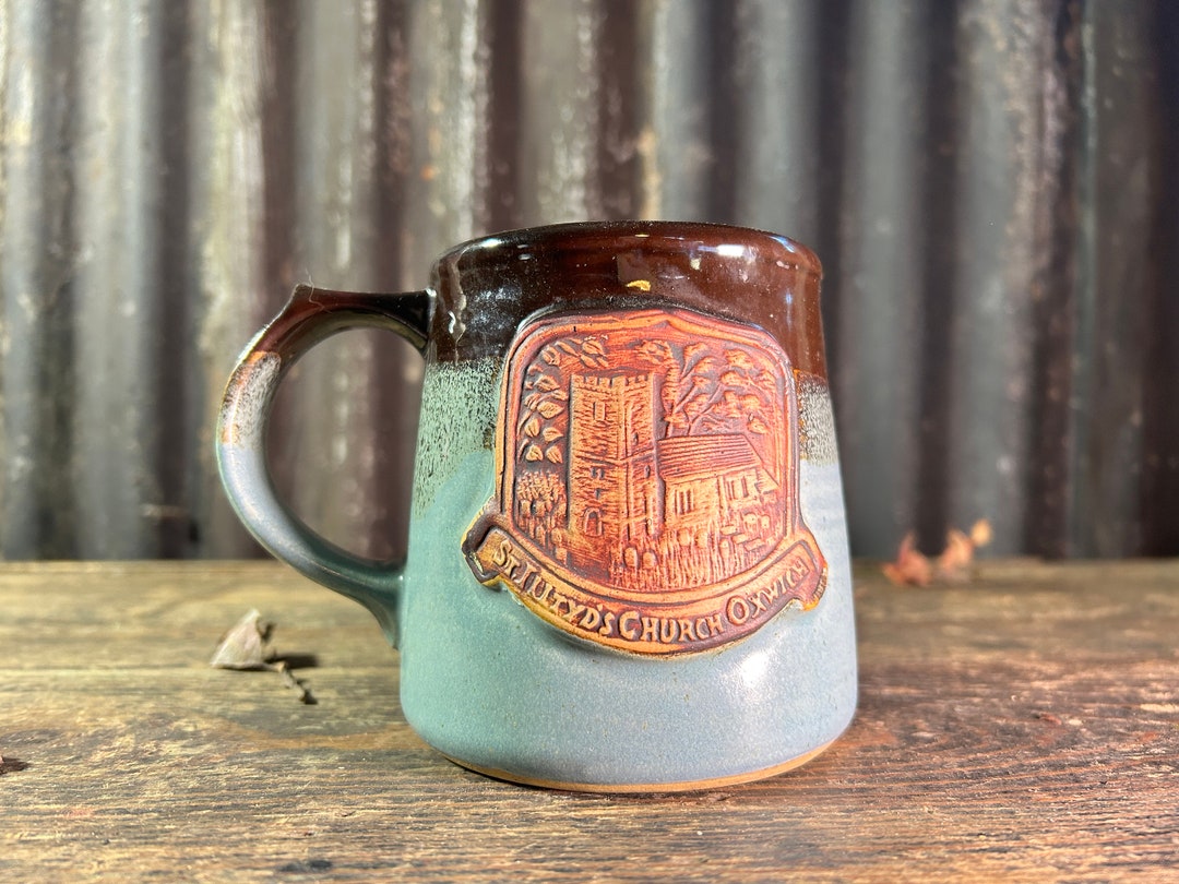 Rare Nick Edwards Studio Pottery / VINTAGE GLAZED MUG / Oxford Gifts ...