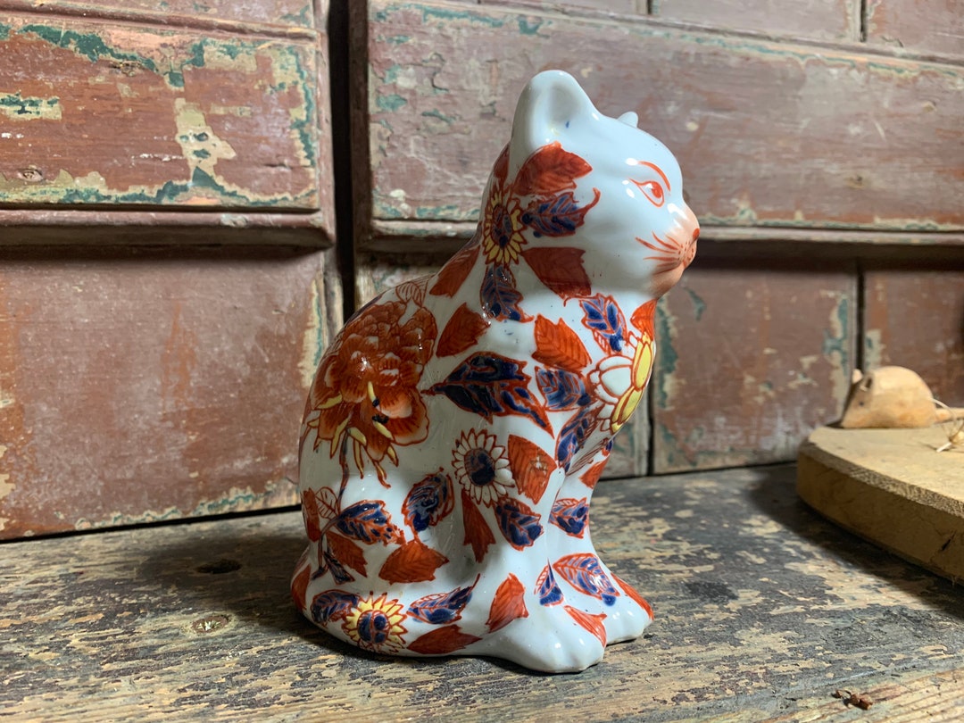 Oriental / IMARI PORCELAIN CAT / Signed Hand Painted Imari - Etsy