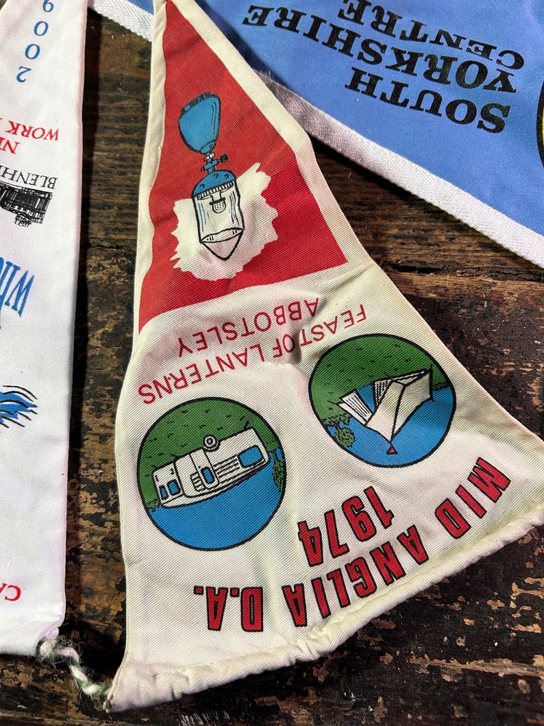 Vintage Bunting X 10 / CAMPING AND CARAVAN / Pennants Flag Bunting ...
