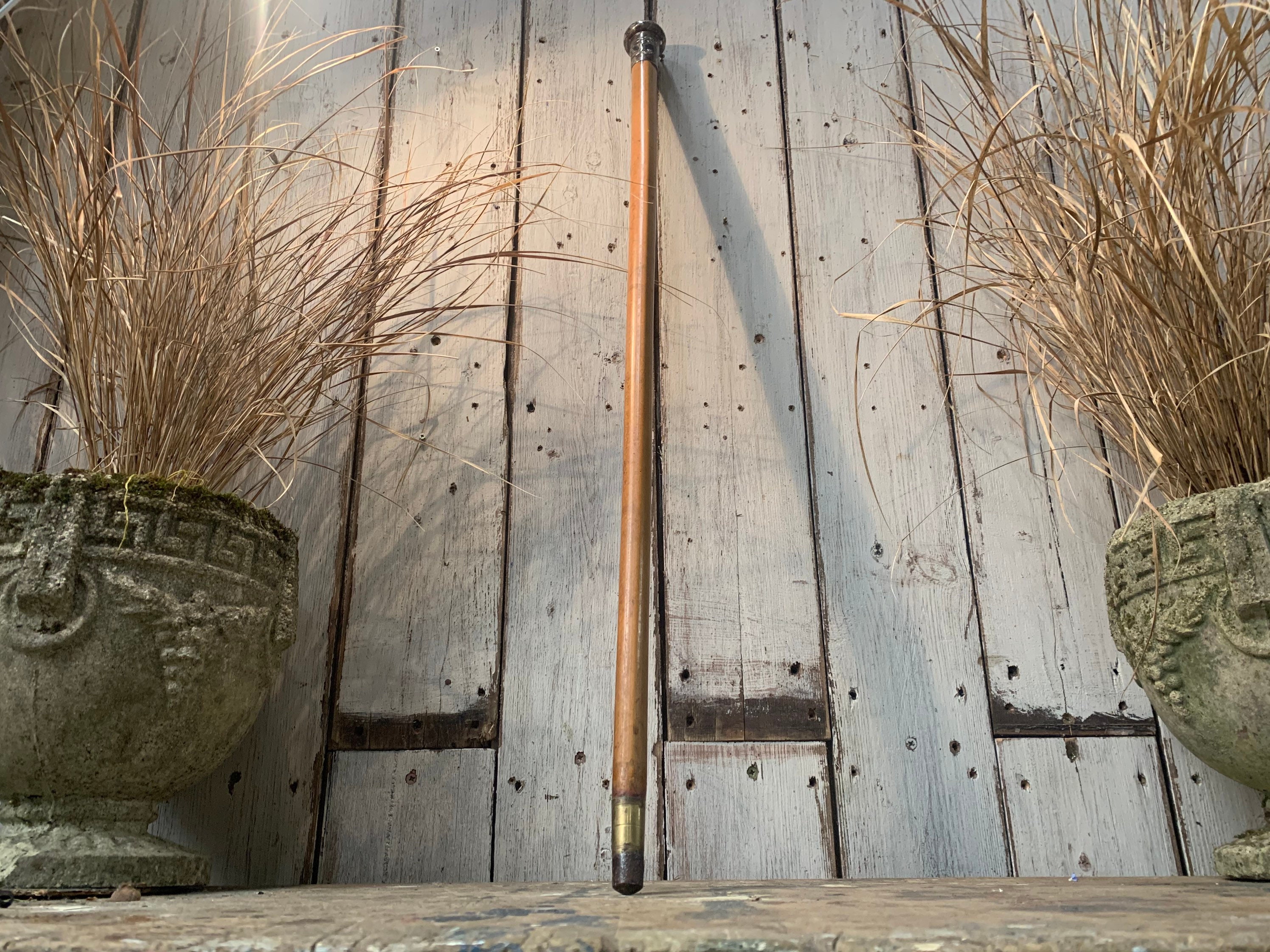 Gentlemen’s Chinese Walking Stick / ANTIQUE MALACCA SILVER / Chinese ...