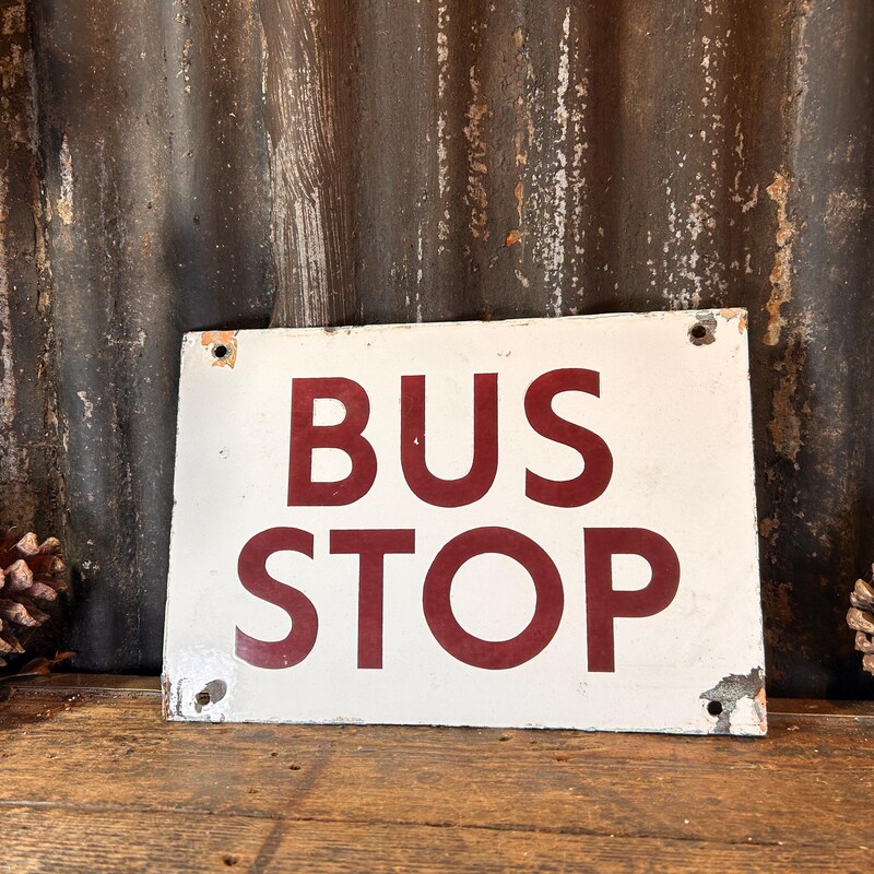 Bus Stop Sign - Etsy UK